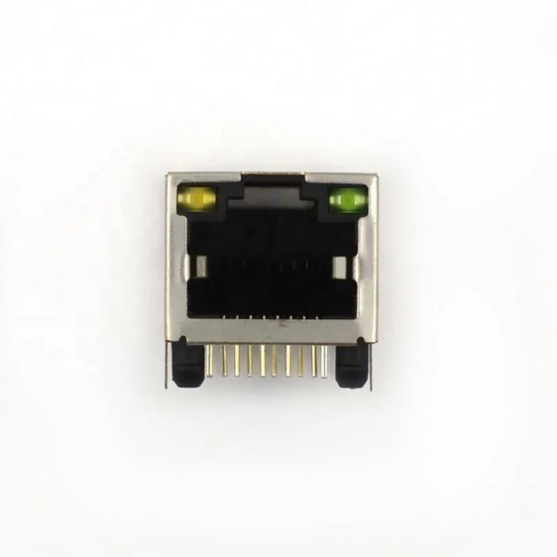 RJ45 Network Interface With Shielded Short Body Bent Foot Network Port ...