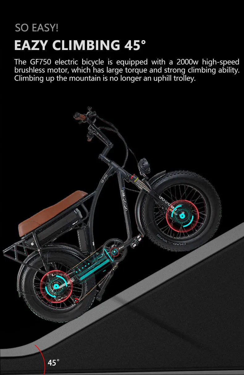 Warehouse Stock Gf750 26 Inch 2000w Motor City Pedal Vintage Retro Bike ...