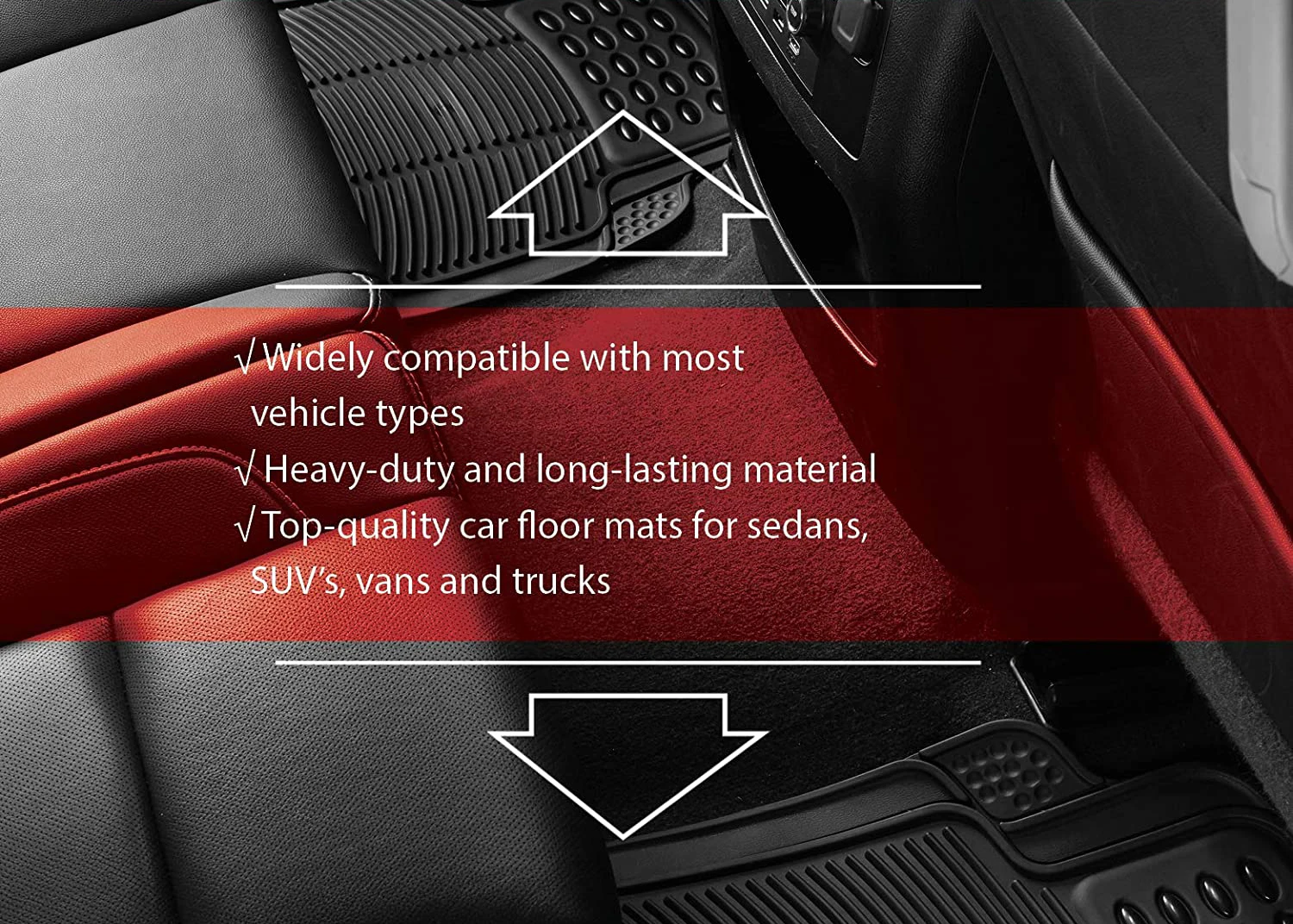 Black Color Full Set Heavy Duty Universal Car Foot Mat - Buy Car Mat ...