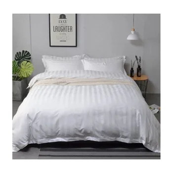 Luxury Hotel Full Queen King Size White 100 Cotton Bedsheets 250 Thread ...
