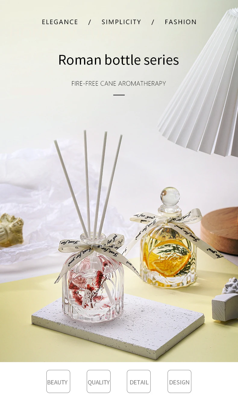 100ml Luxury Custom Flower Reed Diffuser Sets 2023 With Sticks And Home ...