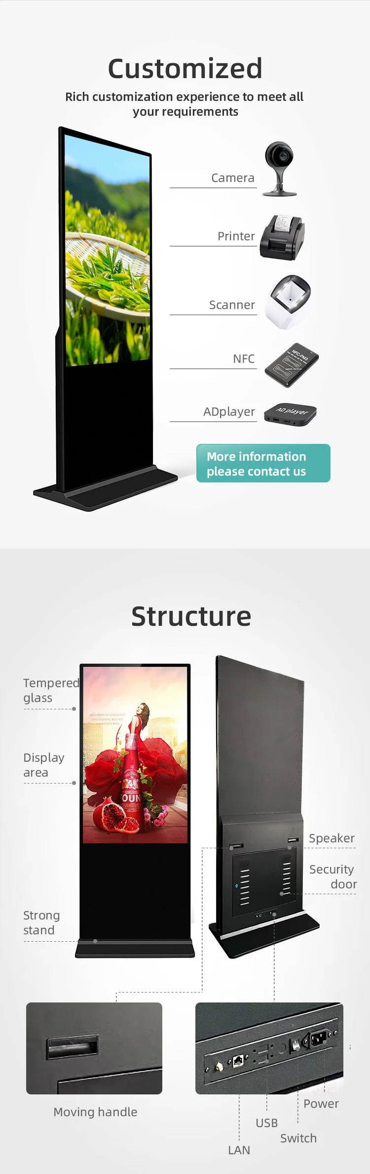 Vertical LCD Screen - Portable Digital Signage Solutions