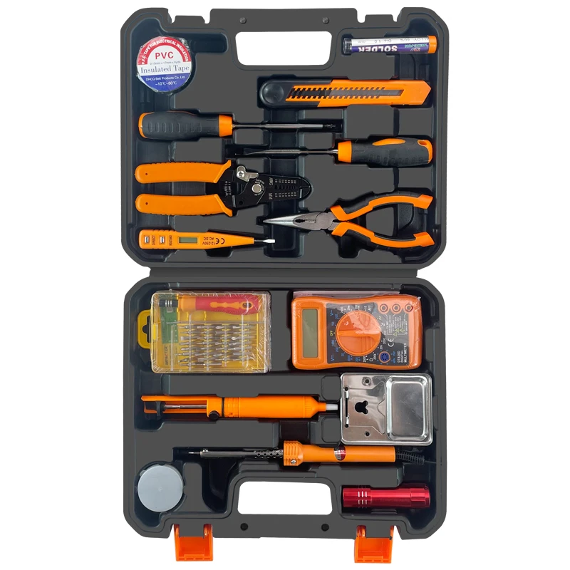 Solude 50PCS Electrical Tool Box Set - Heavy Duty & Portable