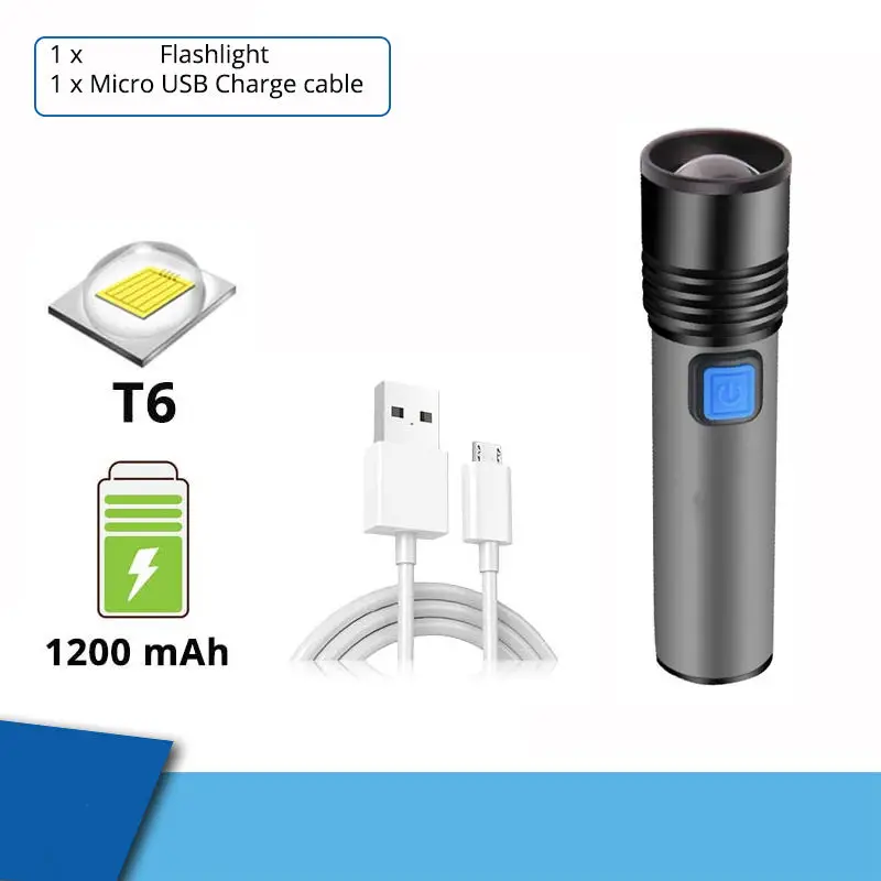 Led Adjustable Focus Tactical Torch Xpe Ultra Bright Led Flashlight For ...