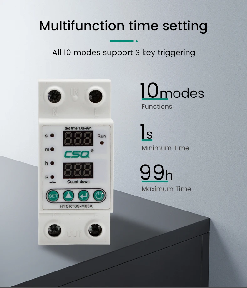 CSQ AC/DC60-400V Time Switch - 99 Hours Programmable Timer