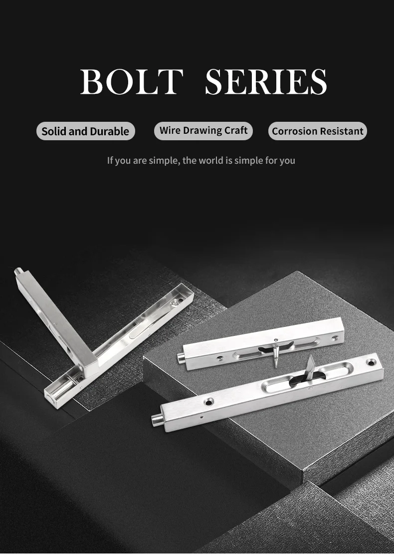 Stainless Steel Security Lock Concealed Insert Door Bolt Latch Durable ...