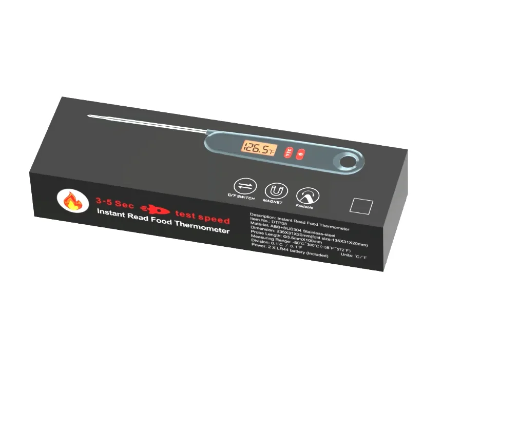 Abs Lcd Backlight Display Foldable Stainless Steel Probe Instant Read ...