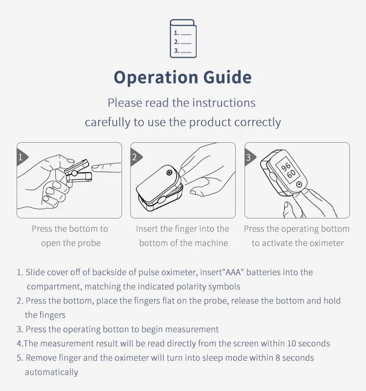 Accurate Oximetro Blood Spo2 Medical Finger Pulse Oximeter Oled Digital ...