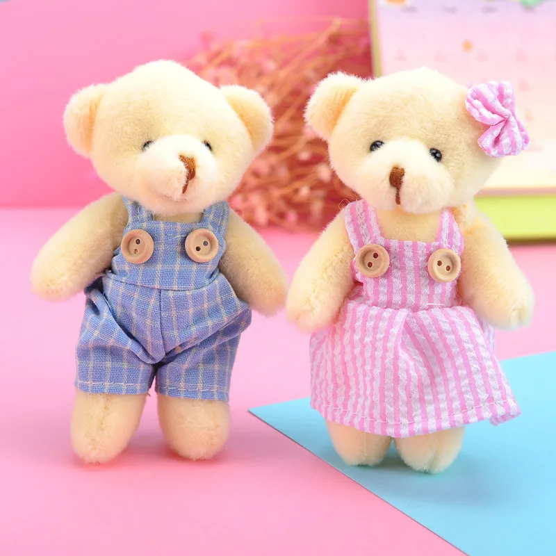 New Couple Teddy Bear Plush Keychains Toys Play House Toys Gift Plush ...