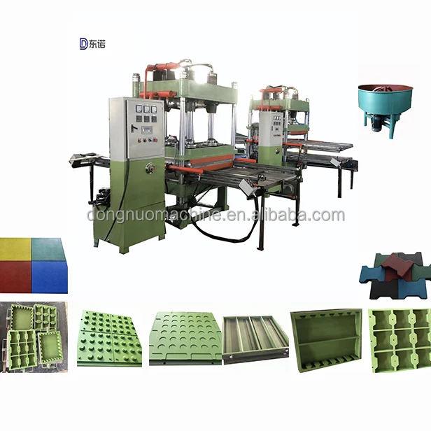Hot Automatic Rubber Tile Paver Making Machine with Vulcanizer Pump as ...