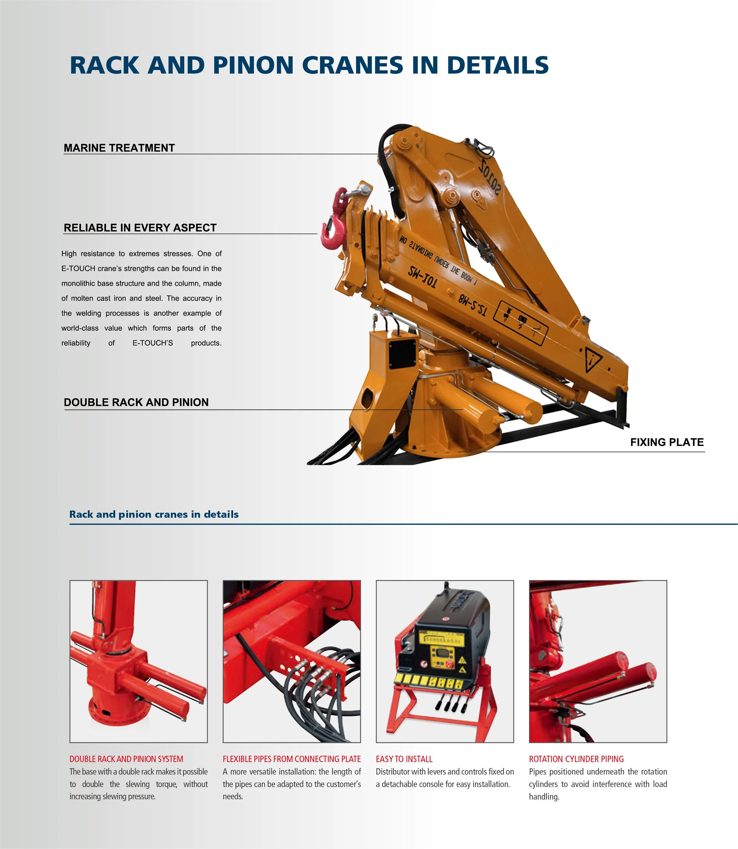 High Quality 2 Ton Mini Crane 4 Ton 6 Ton 8ton 10ton Hydraulic Straight ...