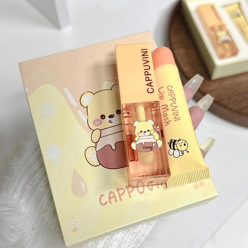 Alibaba.com: Cappuvini Lip Oil Dumb and Cute Bear Sleep Labial Membrane ...