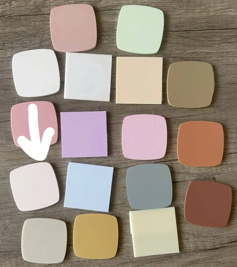 Pastel Pink Acrylic Sheets - Frosted Matte Decor Solutions