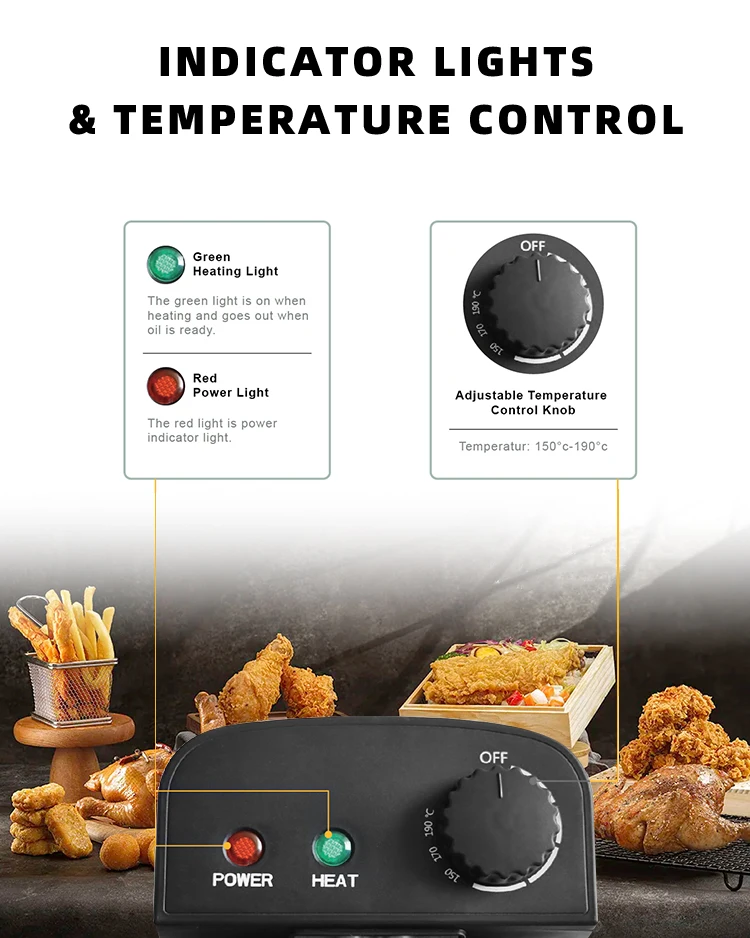 Commercial Electric 2000W 3L with Timer Portable Stainless Steel ...