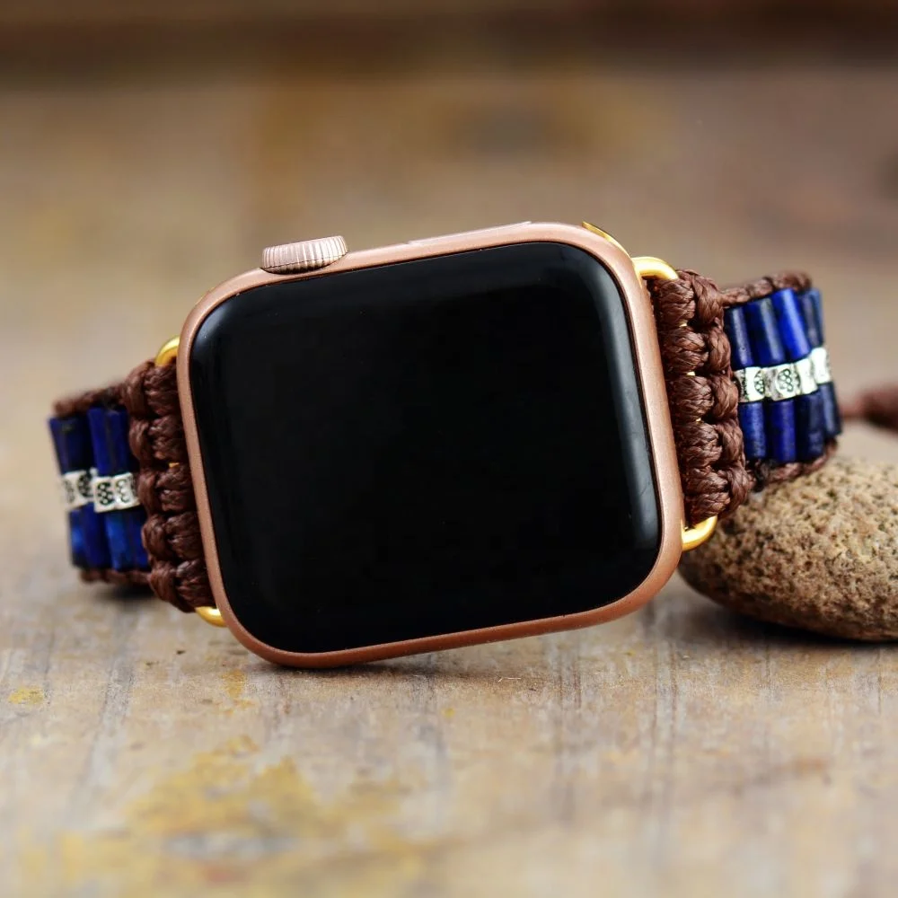 Positive Lapis Apple Watch Series 8 7 Strap Women 38-45mm Gems Beaded ...