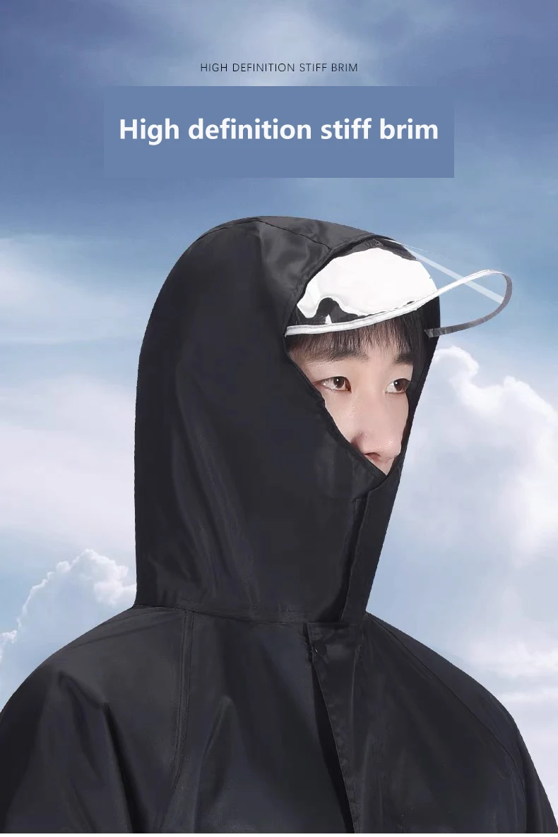 Emergency Protection Reflective Hooded Raincoat for Adults