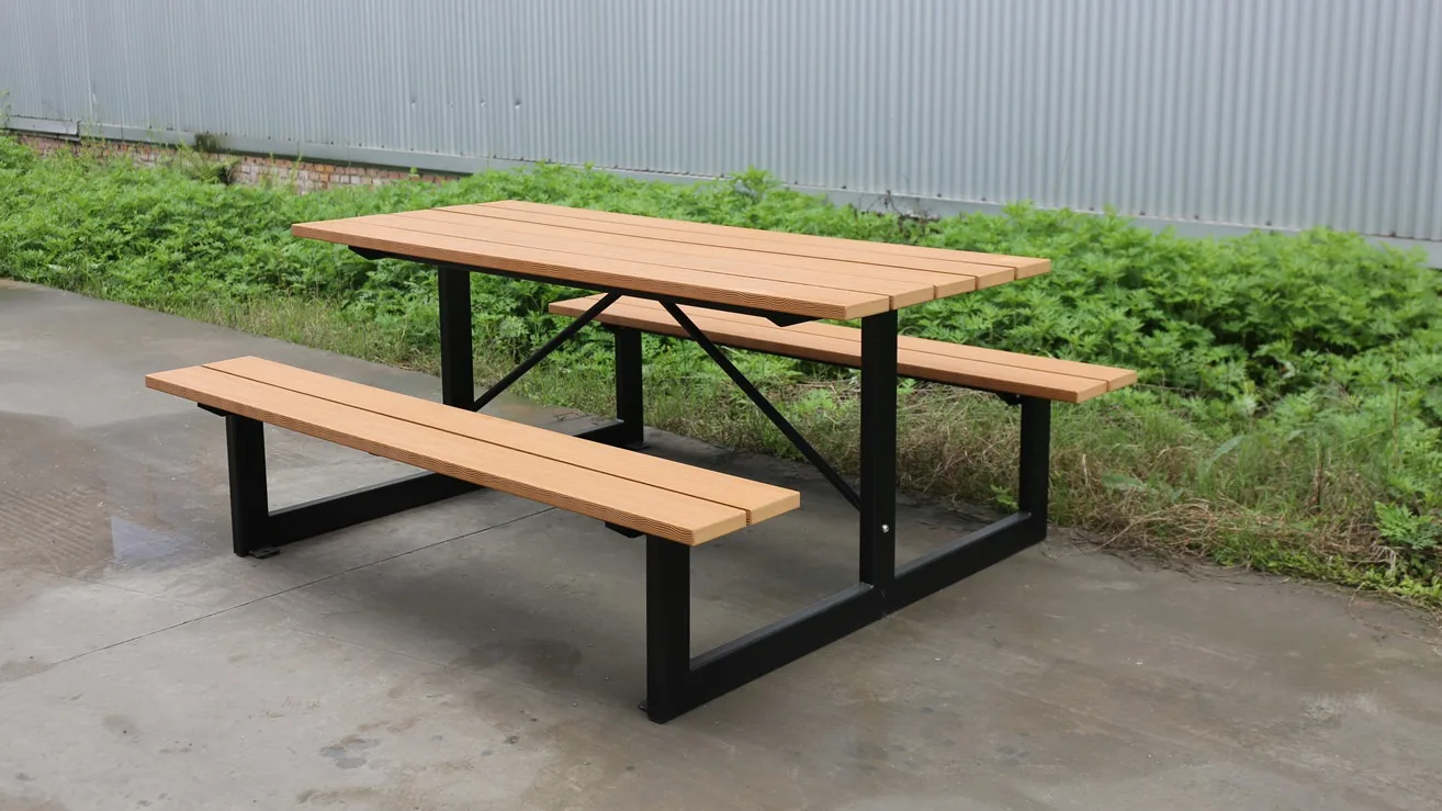 Commercial Picnic Table And Bench 8 Seater Dining Table Set Cafe Table ...