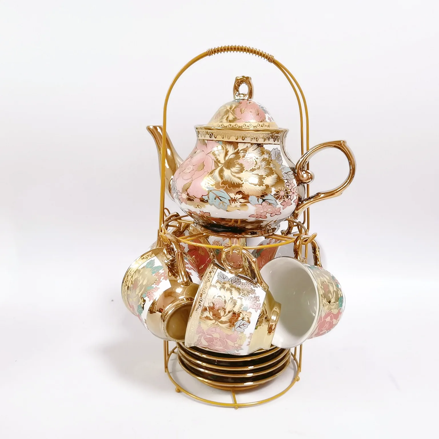 Export European Ceramic Drinkware Coffee And Tea Sets Electric Gold ...