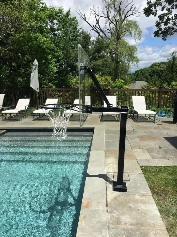 Outdoor Basketball Hoop Stand Poolside Basketball Hoop Pool Basketball ...