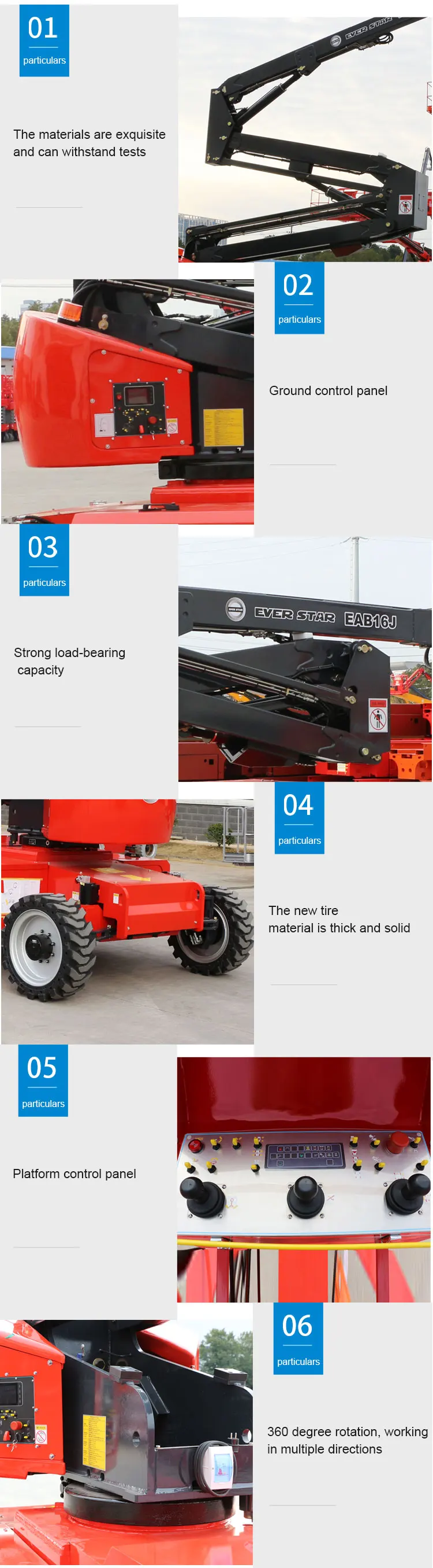 10-48m Aerial Self Propelled Articulated Telescopic Boom Lift