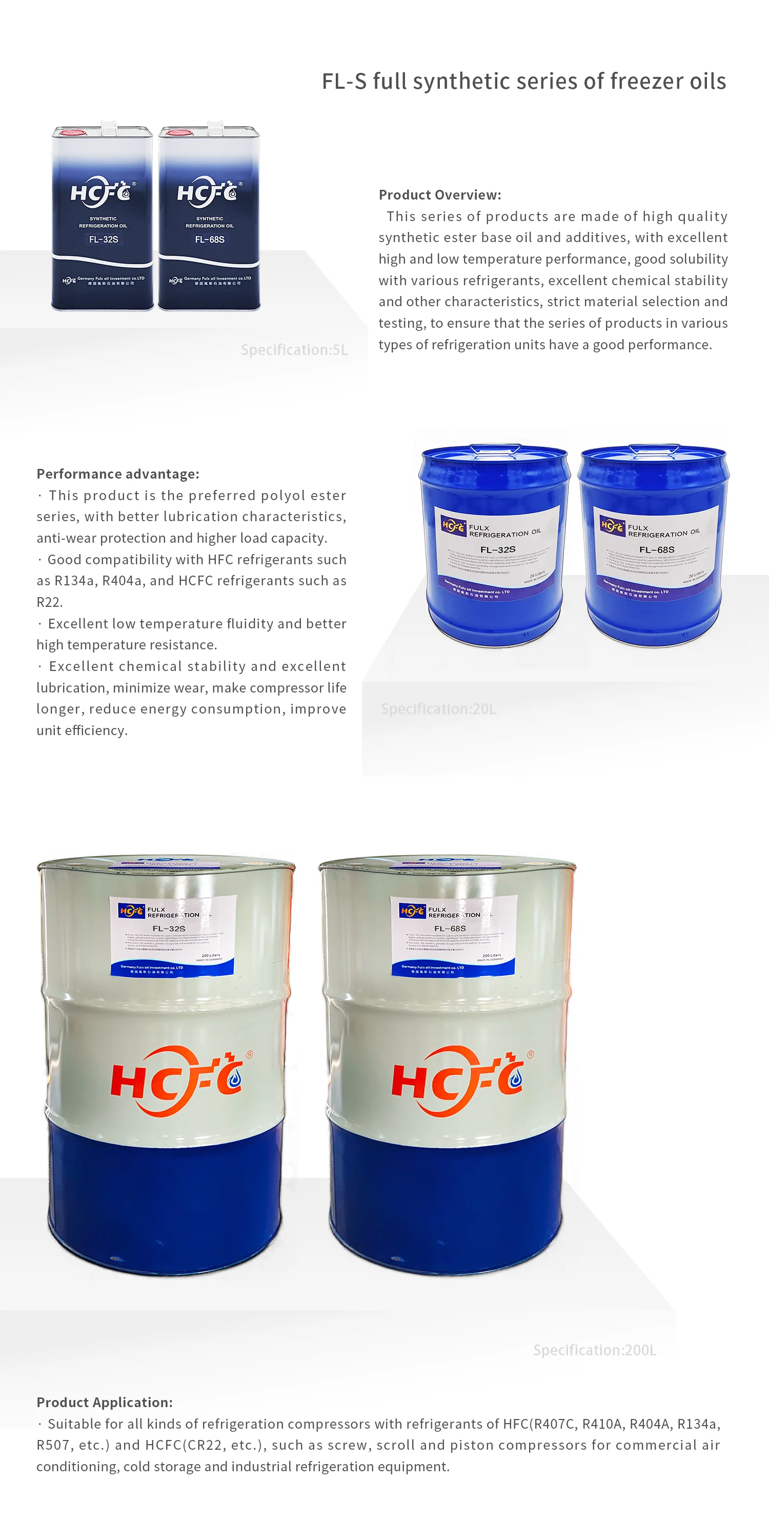 Polyol Ester HCFC FL 68S 5L Oil of Freezer Oils for Refrigerating Unit ...