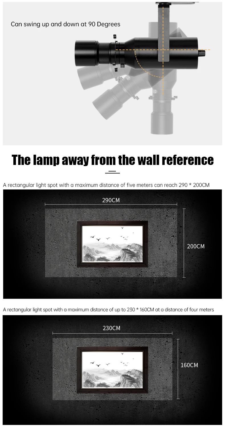 Focus LOGO Lamp Cob Rail Zoomable Shapeable Cut Projector Lights for ...