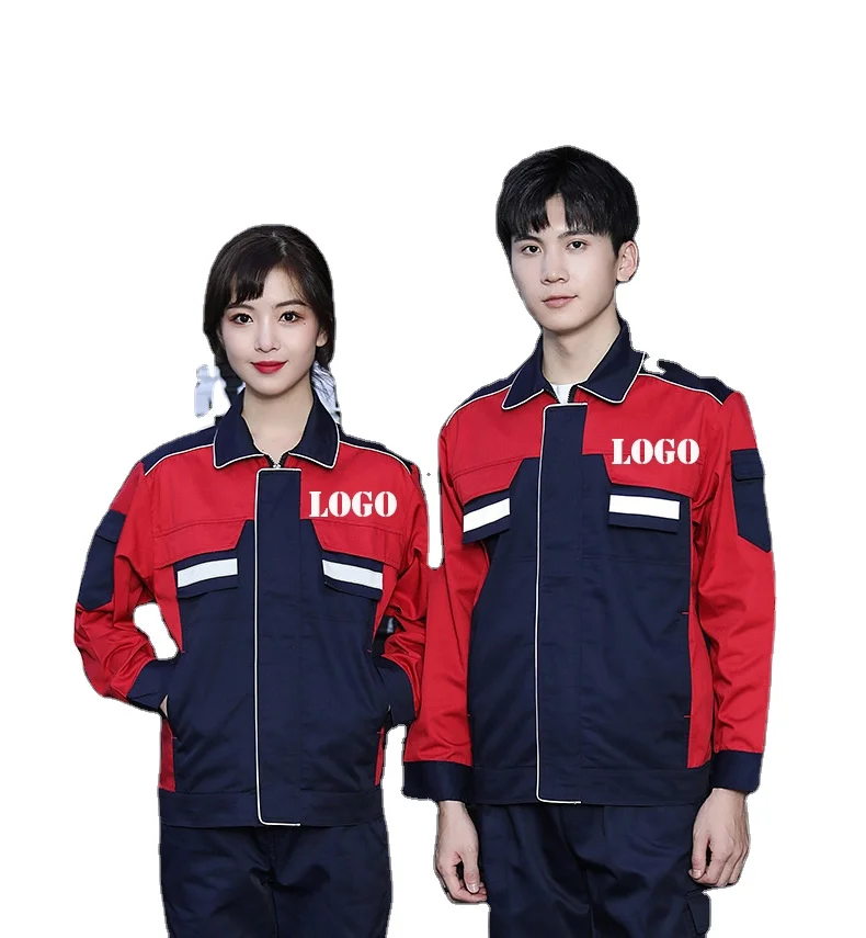 customColor matching work clothes set male spring and autumn long ...