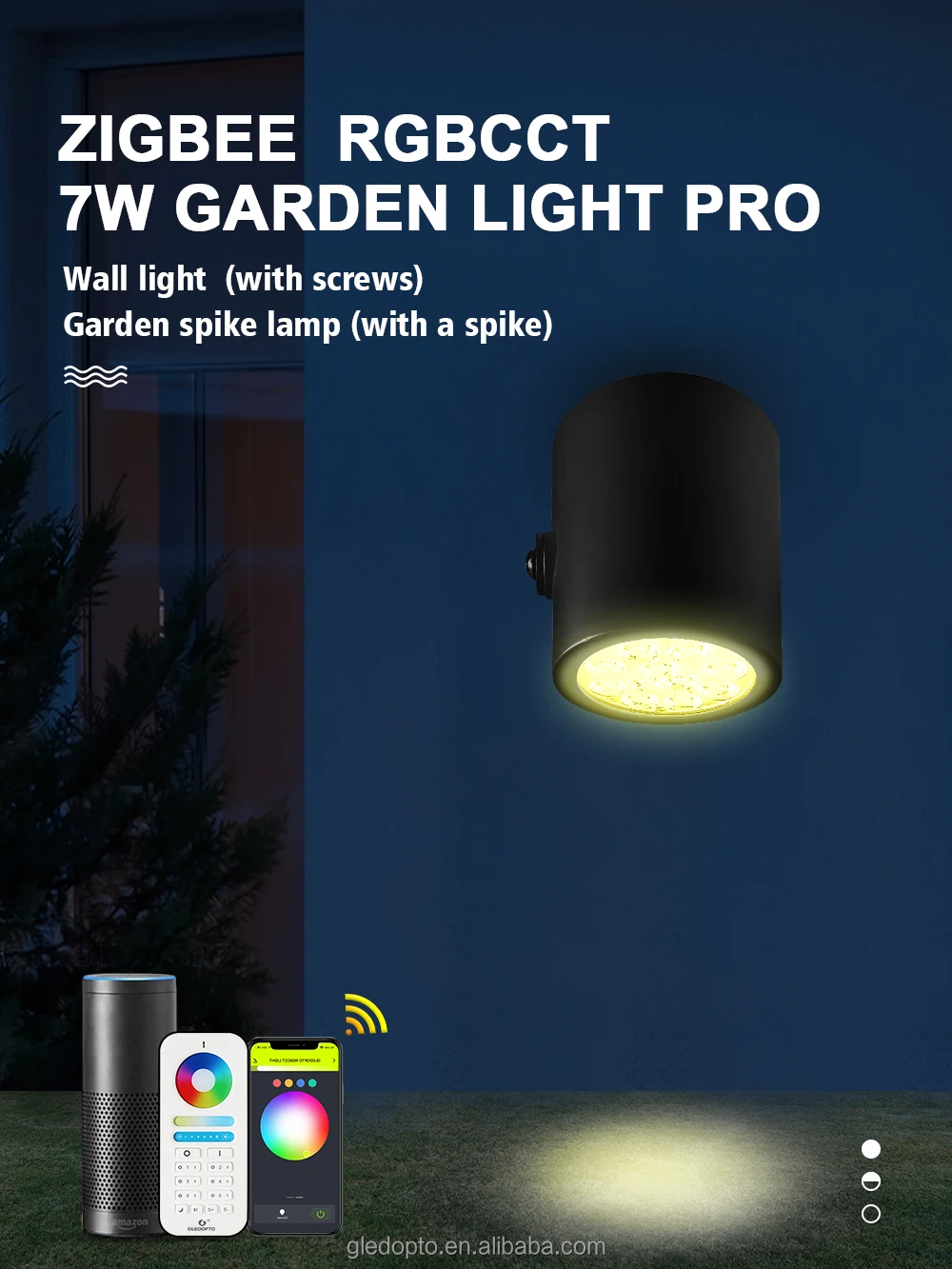 2026 NEW Gledopto Zigbee RGBCCT 7W Garden Light Pro GL-G-005P Input ...