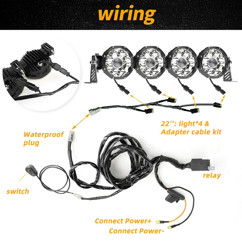 4x4 12v 24v Long Distance Roof Combo Utv Atv Suv Trucks Splicing ...