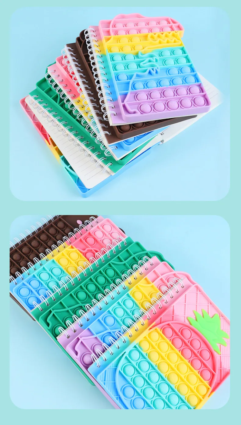 Cartoon Shaped Pops Up Notebooks Pops Bubbles Notebook Push It Stress ...