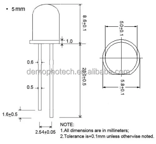 Lente transparente de agua de Color verde 545nm 550nm 8000mcd Dip Pin ...
