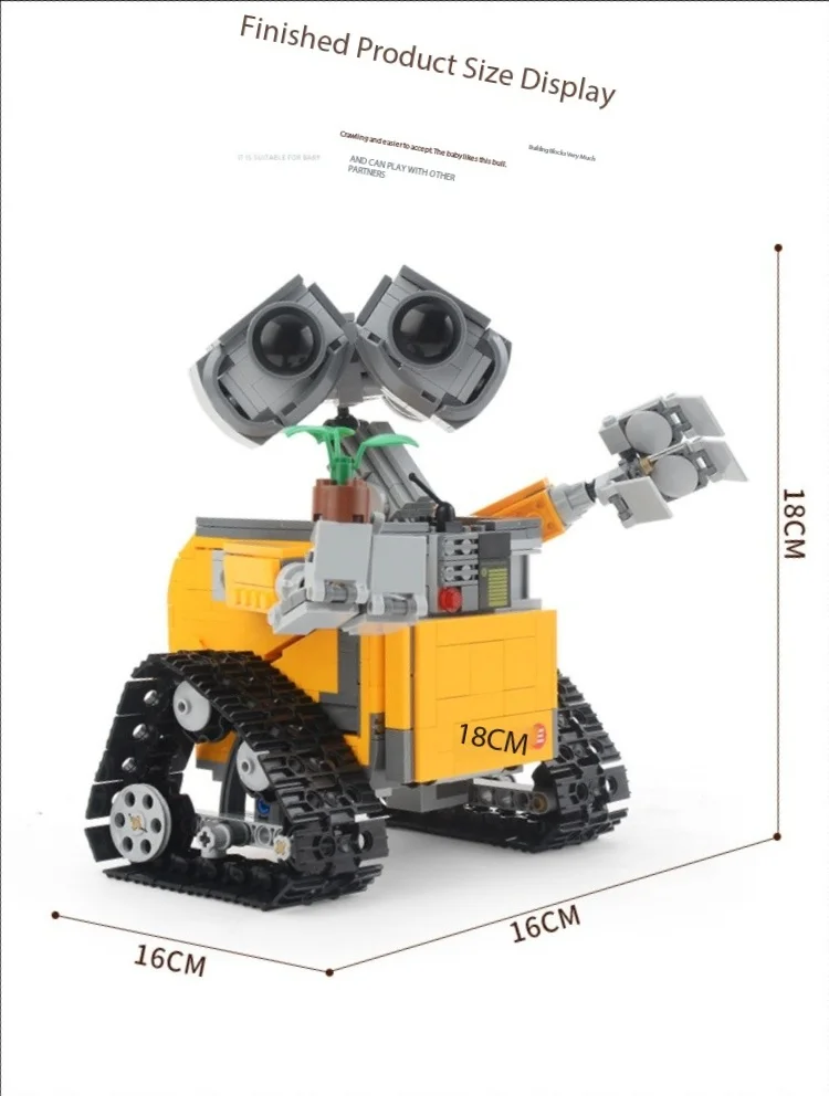 687 Pcs+ WALL E Building Blocks the Robot Building Brick Toys for Girls ...