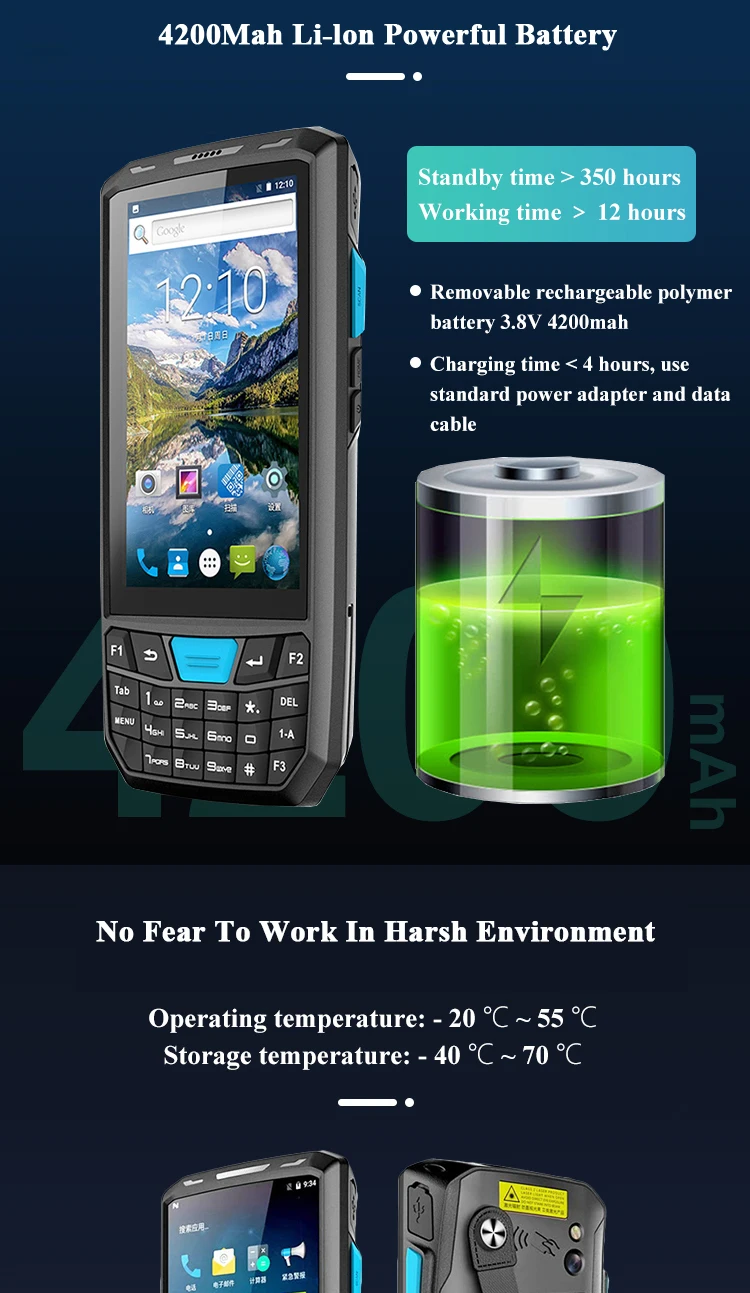 Low Moq Products Rugged Handheld Pda Barcode Scanner Inventory Data ...