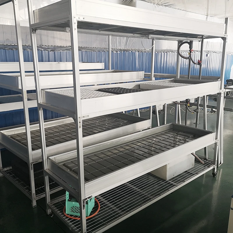 Agricultural 4x8 Movable Ebb And Flow Rack Seedbed Rolling Benches 4 ...
