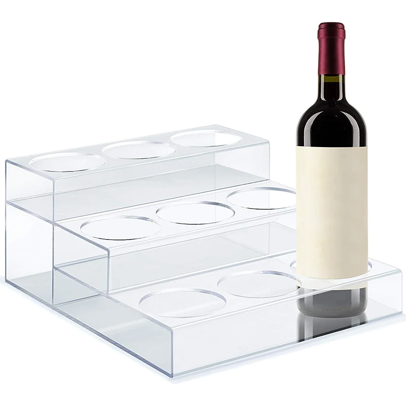 Vertical Clear Acrylic Wine Rack 6 Bottle Plastic Lucite 6 Slots Wine ...