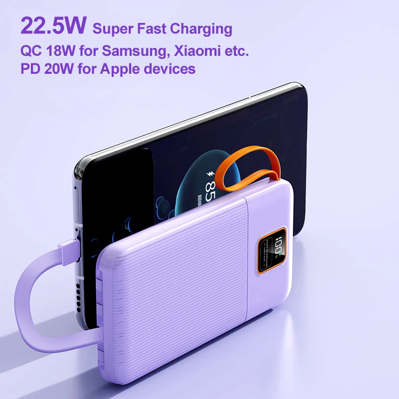 Pd20w Super Fast Charging Power Bank 30000mah Dual Usb Type-c ...