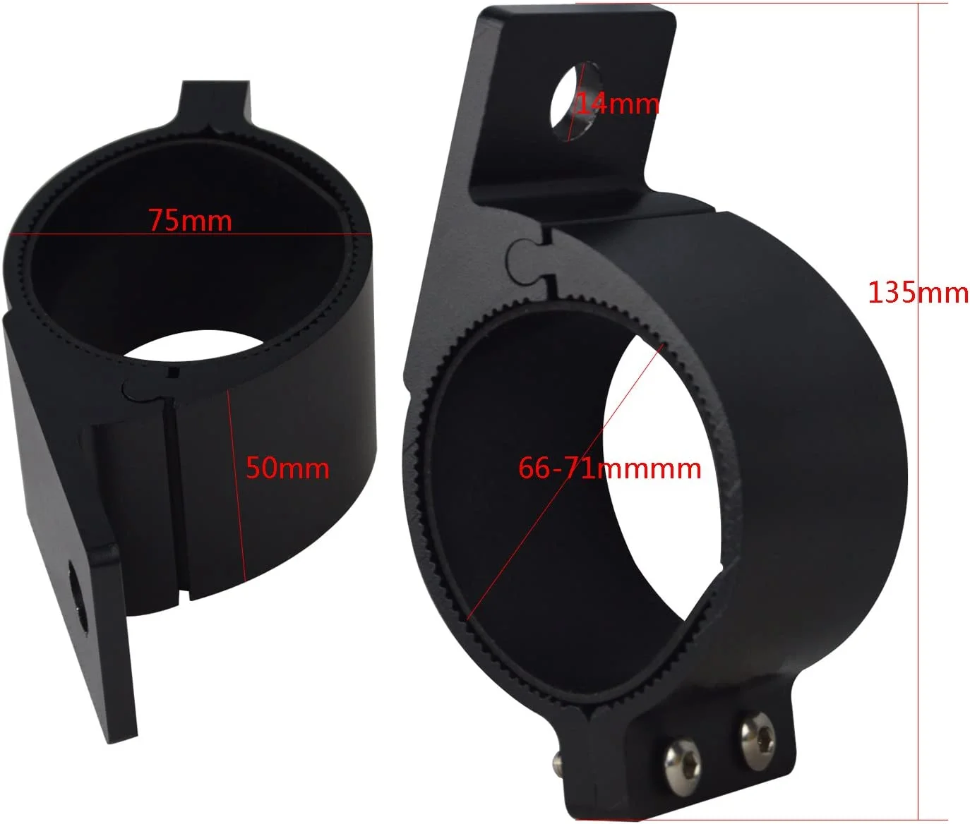 Tube Clamp Brackets 2" 2.5" 3" Inch Led Light Bar Mount For Bullbar ...