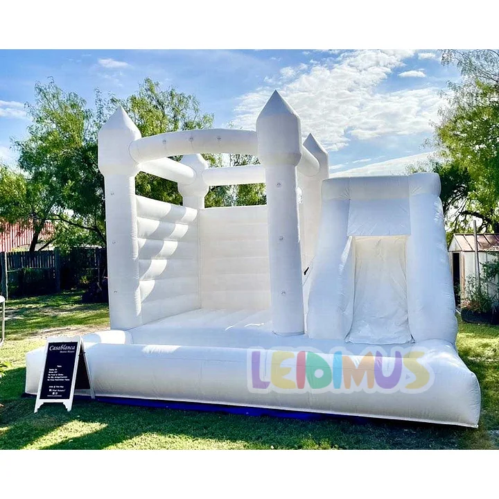 White castle bounce house with slide and ball pit inflatable bouncer ...