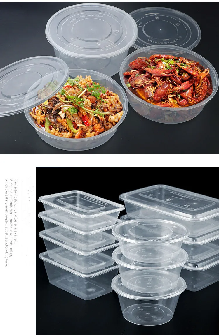 Clear Microwavable Plastic Food Containers - Disposable