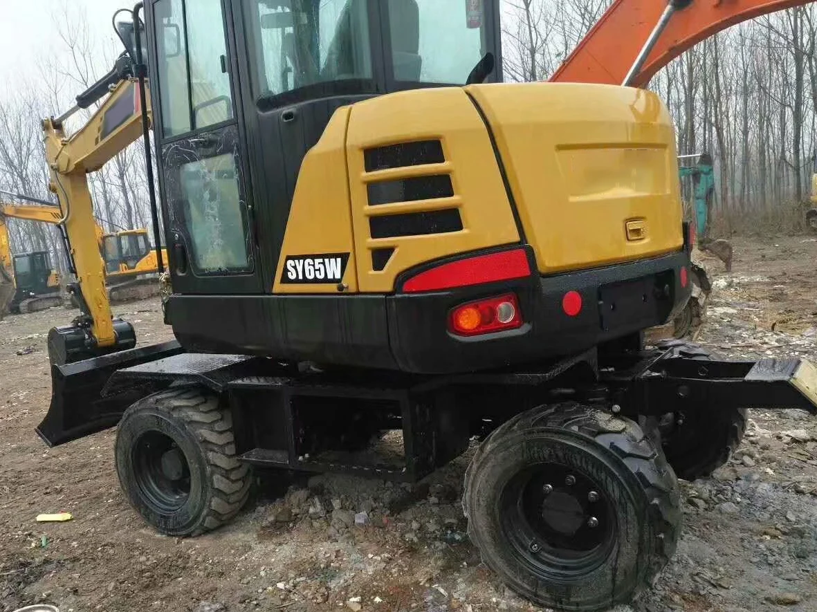 China 6 Ton Hydraulic Pump SY65W Wheeled Excavators for Sale| Alibaba.com