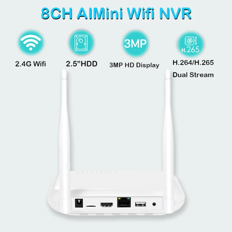 8CH Mini Wifi NVR P2P H.265 - Wireless Security Surveillance System for ...