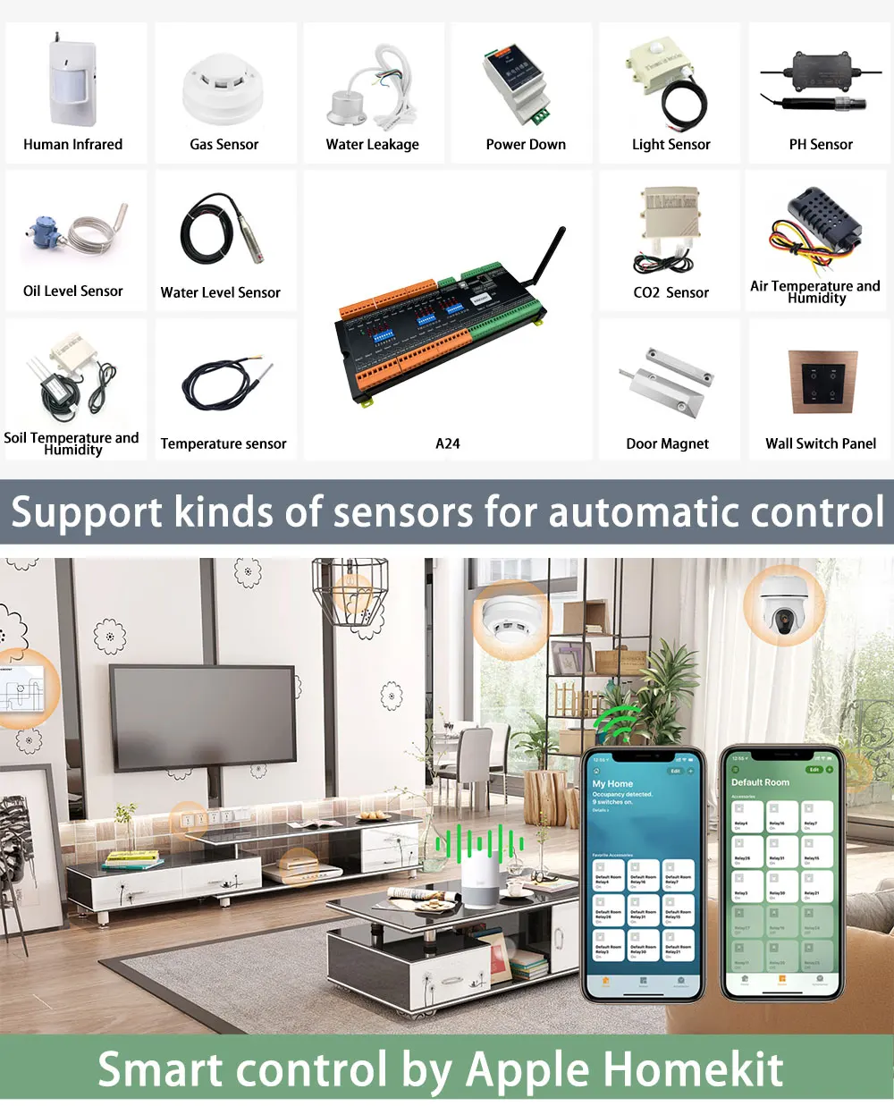 Kincony Esp32 K-type Thermocouple 24ch Relay Module/a24 For Home ...