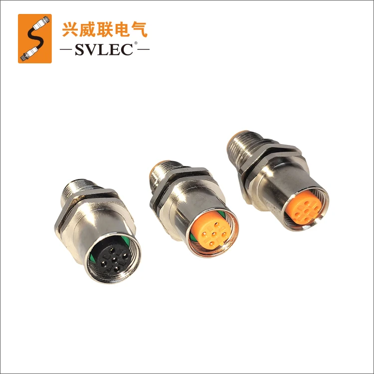 SVLEC M12 5 Pin Bulkhead Connector - Reliable Panel Mounting