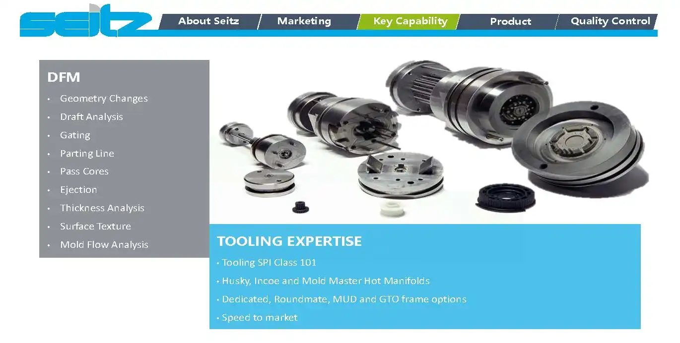 High Precision Injection Molds for Plastic Gear Production