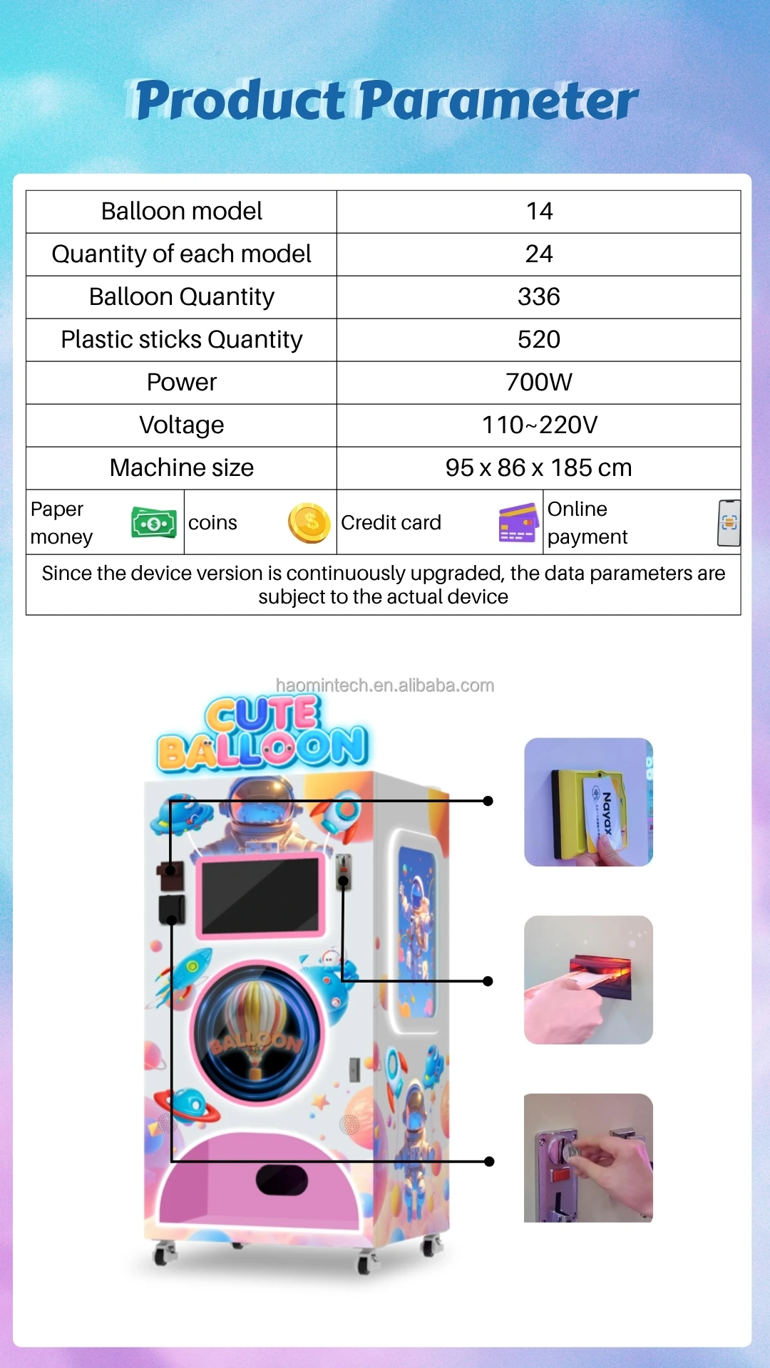 Automatic Inflatable Balloon Vending Machine with Built-in Large ...