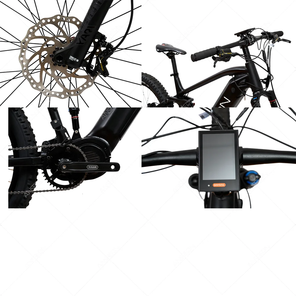 1000w Bafang Emtb Full Suspension Frame Mountain Bike Electric Bicycle ...