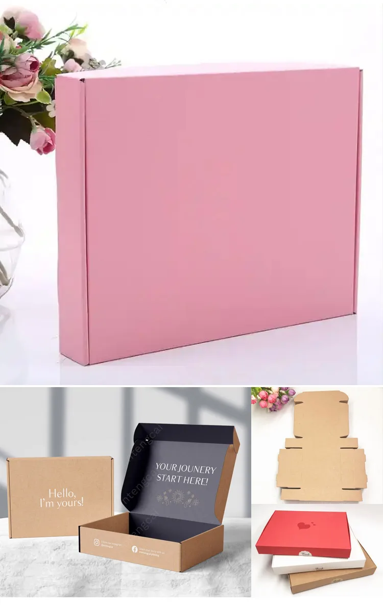 Manufacturer Large Color Printed Cardboard Box Mailing Apparel Box Corrugated Custom Shipping ...