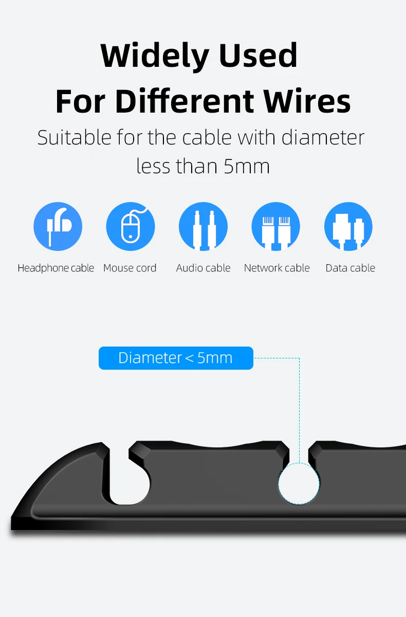 Silicone Rubber Cable Clips Magnetic Tips Keeper Charging Data Cable ...