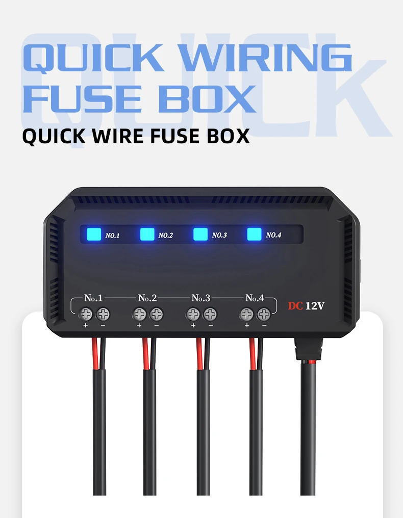 Quick Junction Box 4 Slots Fuse Box 12v For Electric Vehicle - Buy Fuse ...