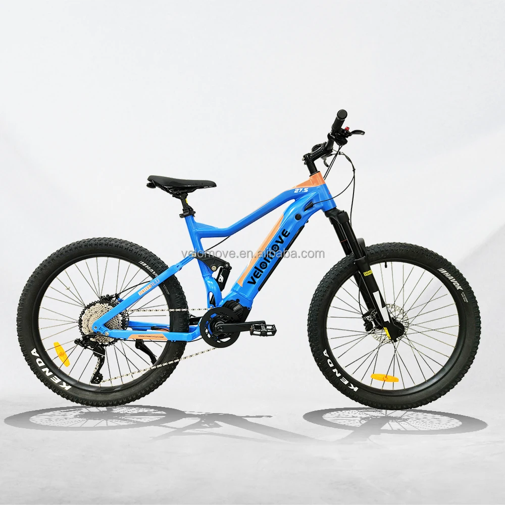 All Terrain Bafang M600 Mid Drive Full Suspension E Bike Ebike 500w 1000w Electric Mountain Bike ...